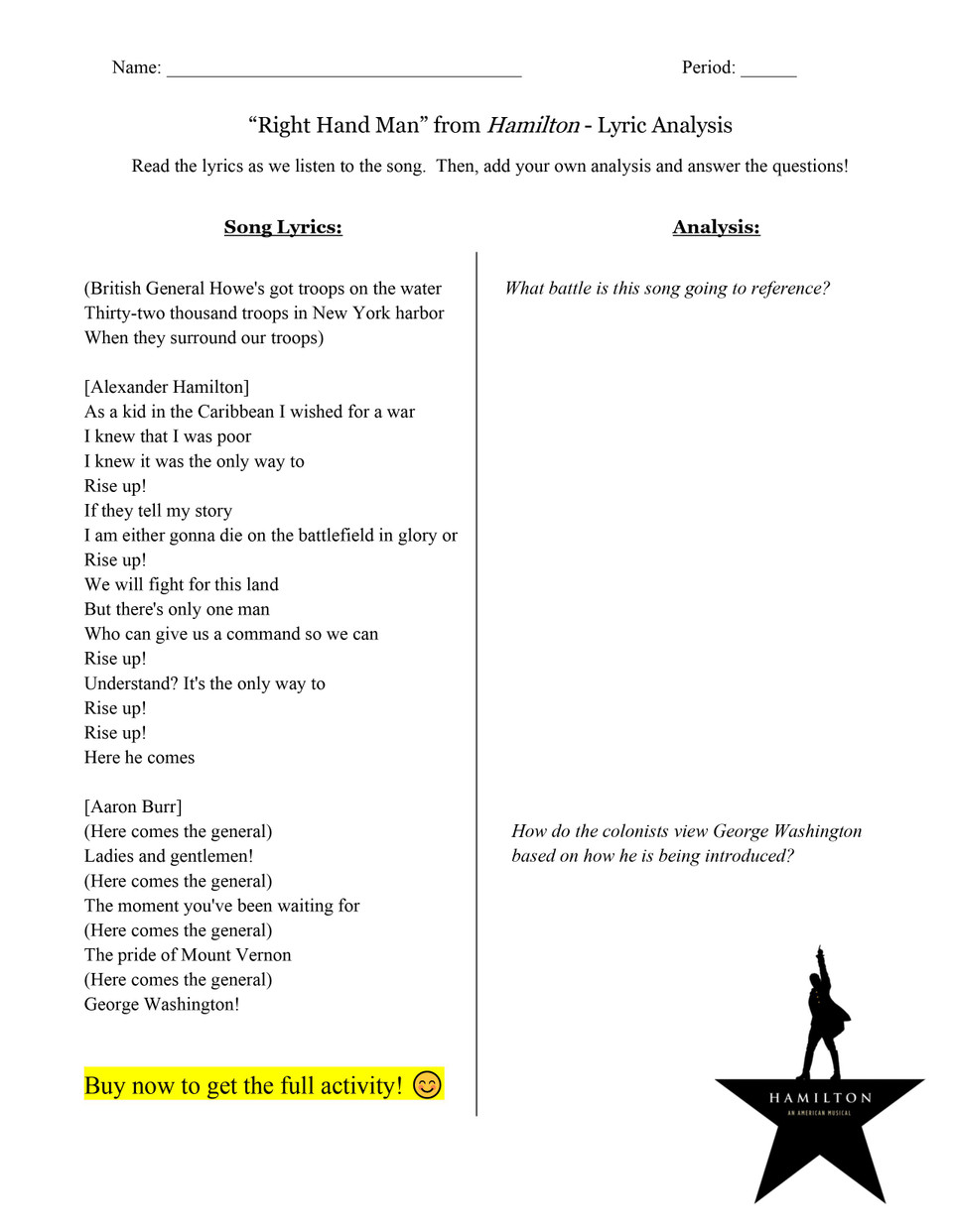 "Right Hand Man" Lyric Analysis