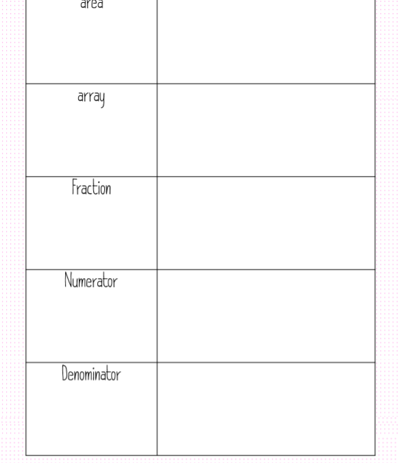 Week of Vocabulary Activities (3rd Grade Math Based)