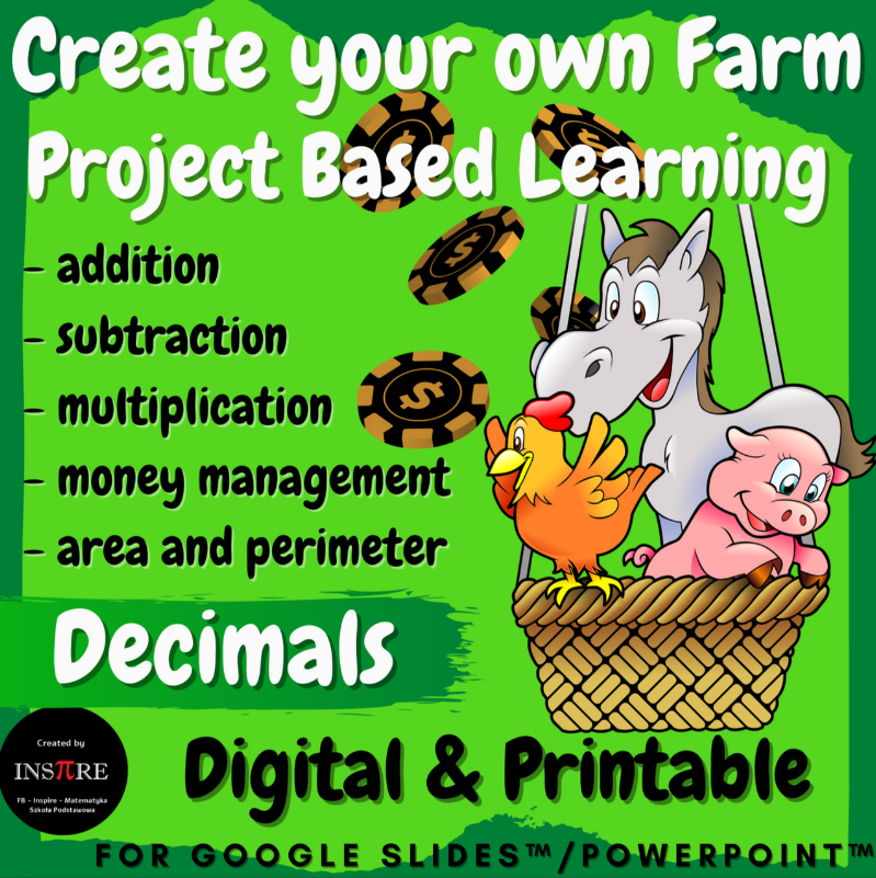 Decimals Project-Based Learning Activity: Create your own Farm. - Amped ...