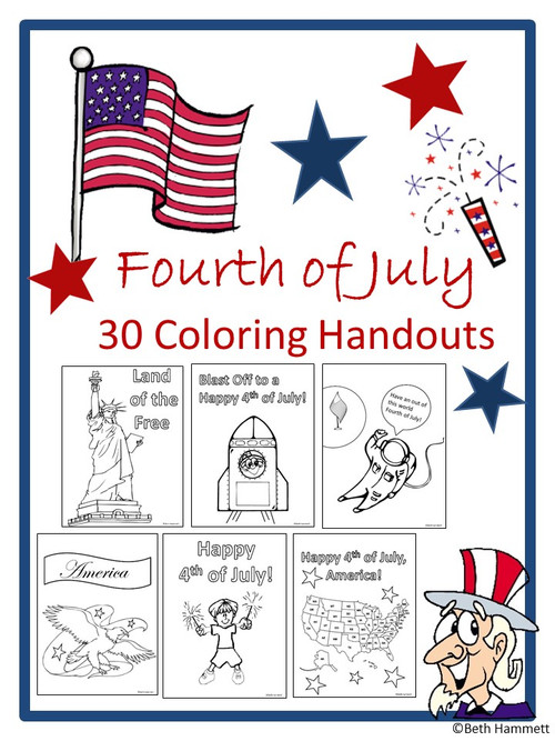 Fourth of July Coloring Handouts - Amped Up Learning