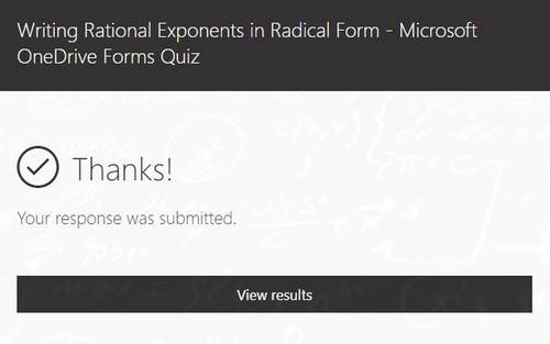 Writing Rational Exponents in Radical Form: Microsoft OneDrive Forms ...