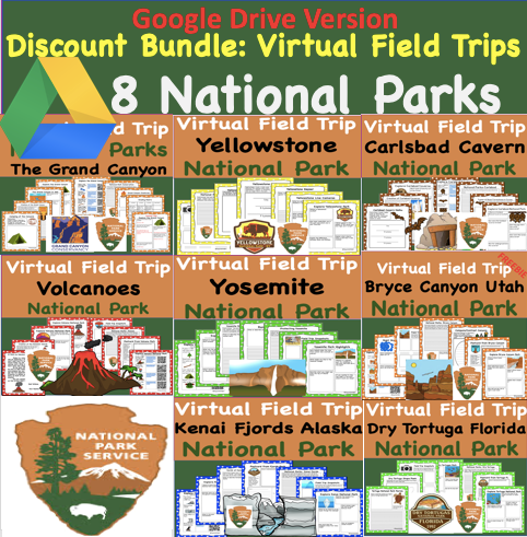 Google Drive Version Discount Bundle- National Park Virtual Field Trip