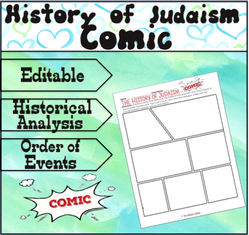 History of Judaism Comic EDITABLE - Amped Up Learning