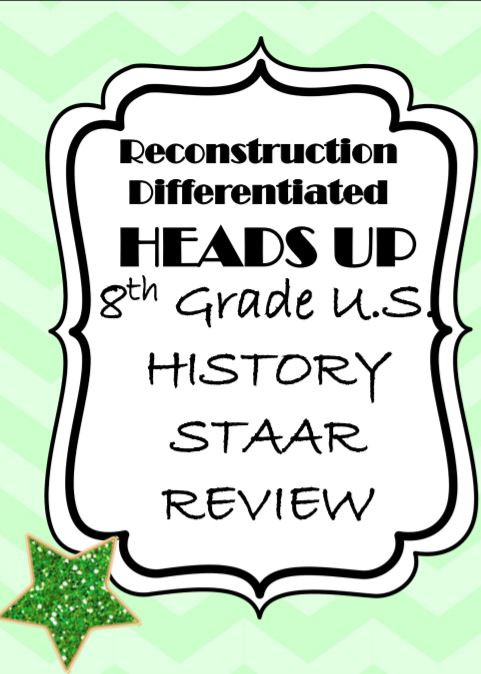 Reconstruction STAAR Review Heads Up Game - Amped Up Learning