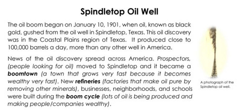 Spindletop Oil Discovery - Amped Up Learning