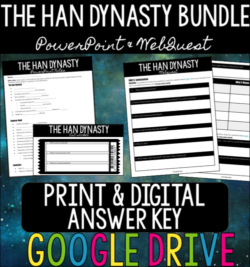 The Han Dynasty BUNDLE - PowerPoint & WebQuest - Google Drive - Print ...
