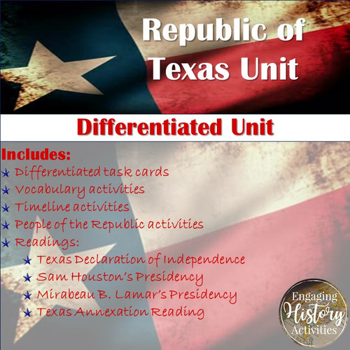 Republic of Texas Bundle for Interactive Notebooks - Amped Up Learning