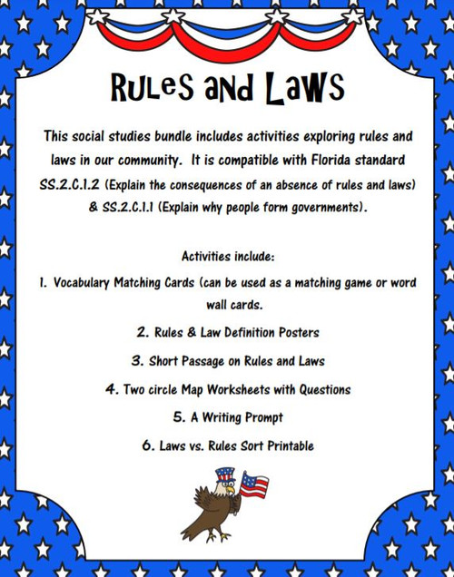 Primary Rules and Laws Activity Bundle - Amped Up Learning