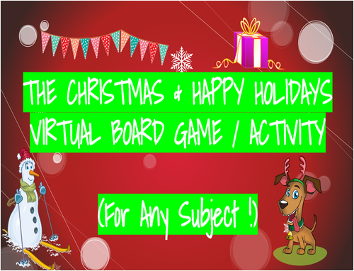 Christmas Virtual Board Game on Google Slides! FOR ANY SUBJECT! - Amped ...