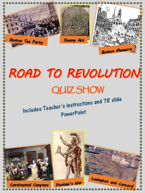 Road to Revolution Quiz Show PowerPoint - Amped Up Learning