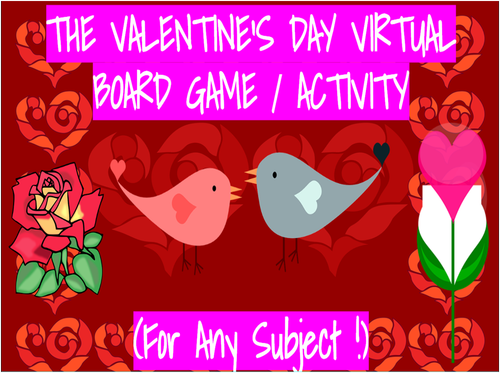 Valentine's Day Virtual Board Game on Google Slides! FOR ANY SUBJECT ...