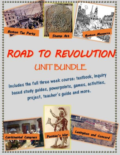 Road to Revolution and the Revolutionary War 2 unit bundle, including ...