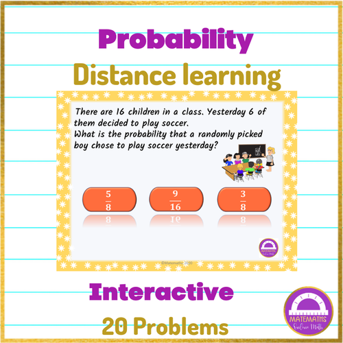 Distance Learning Math Probability Practice Online Interactive