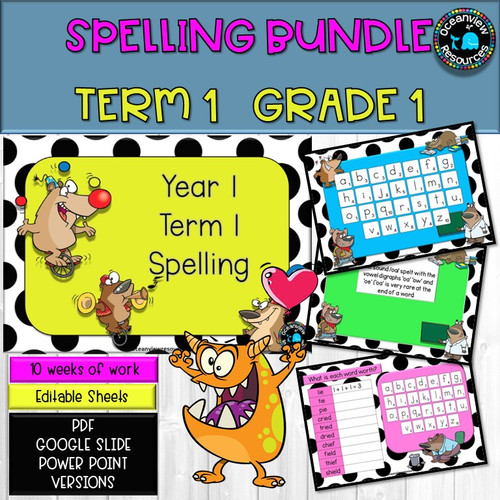 Spelling Term 1 Grade 1 - Amped Up Learning