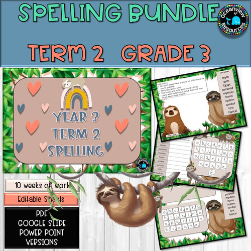 Year 3 Term 2 Spelling- Suitable for Distance Learning - Amped Up Learning