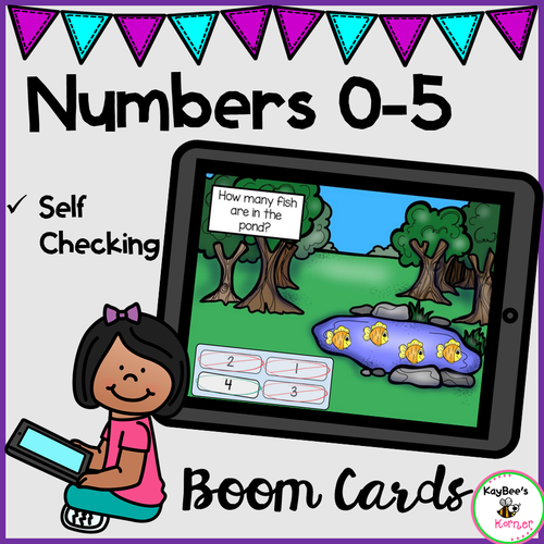 Counting and Cardinality Numbers 0-5 Digital Boom Cards - Amped Up Learning