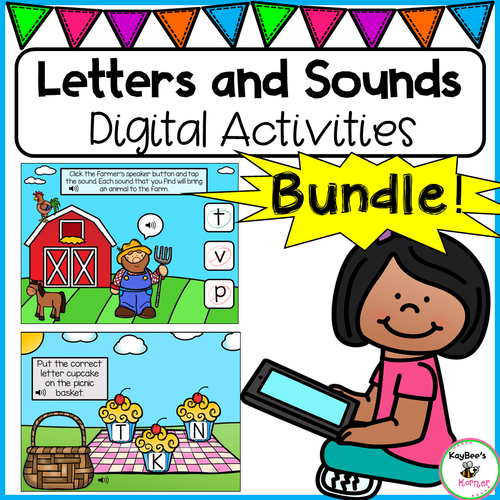 Letter Recognition Bundle | Digital Task Boom Cards - Amped Up Learning
