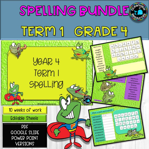 Spelling Term 1 Grade 4 - Amped Up Learning