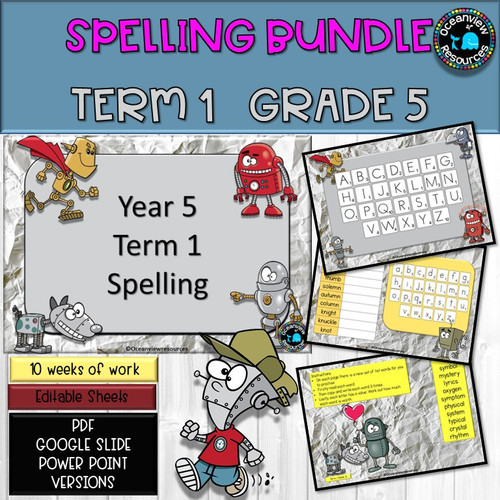 Spelling Term 1 Grade 5 - Amped Up Learning