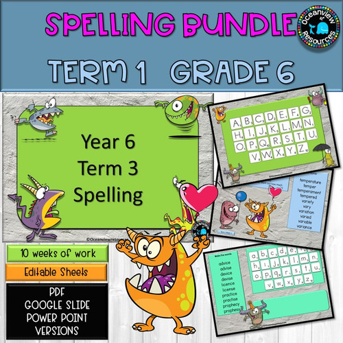Spelling Term 1 Grade 6 - Amped Up Learning