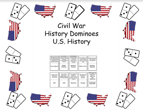 History Dominoes - Civil War - - Amped Up Learning