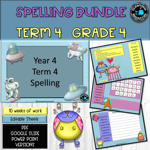 Spelling Term 4 Grade 4 - Amped Up Learning