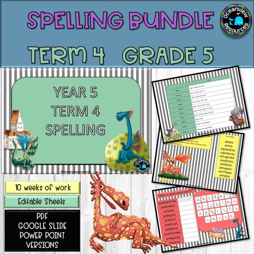 Spelling Term 4 Grade 5 - Amped Up Learning