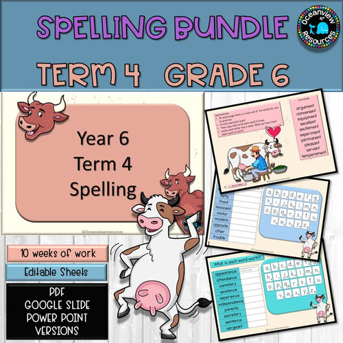 Spelling Term 4 Grade 6 - Amped Up Learning