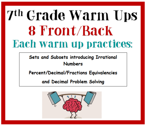7th Grade Warm-ups - Set 5 - Amped Up Learning