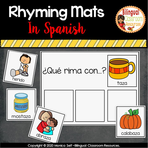 Rimas/Rhyming Mats In Spanish - Amped Up Learning