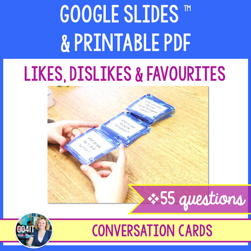 Conversation cards - Likes, Dislikes & Favourites (55 cards) - Google ...