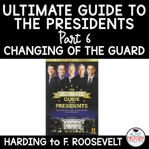 Ultimate Guide to the Presidents Video Worksheet Part 6 Print and ...