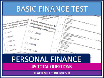 Simple, Compounding Interest Rates Basic Finance Test Distance Learning ...