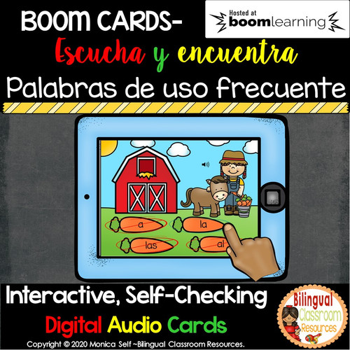 BOOM Cards High Frequency Words in Spanish- Palabras de uso frecuente ...