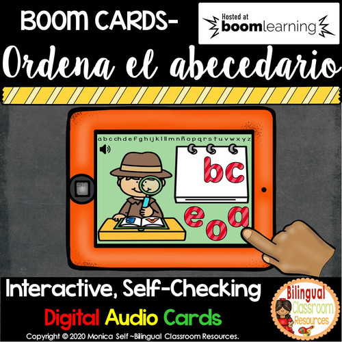 BOOM Cards Letter Order in Spanish-Ordena el abecedario (Distance ...