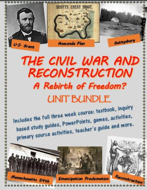 American Slavery, Civil War and Reconstruction 2 Unit Bundle, including ...