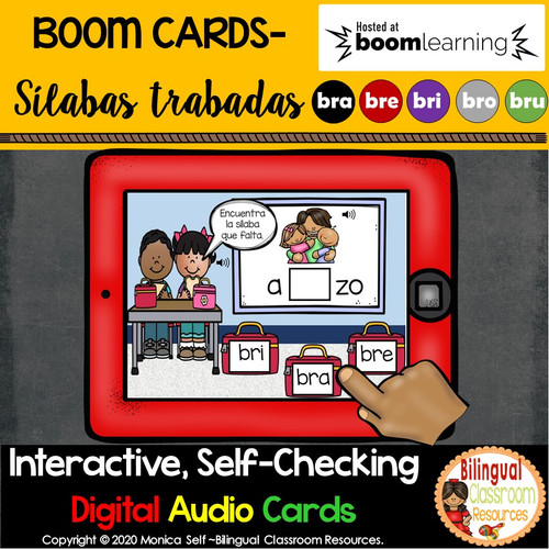 BOOM Cards Sílabas trabadas Br (bra, bre, bri, bro and bru)- Distance ...