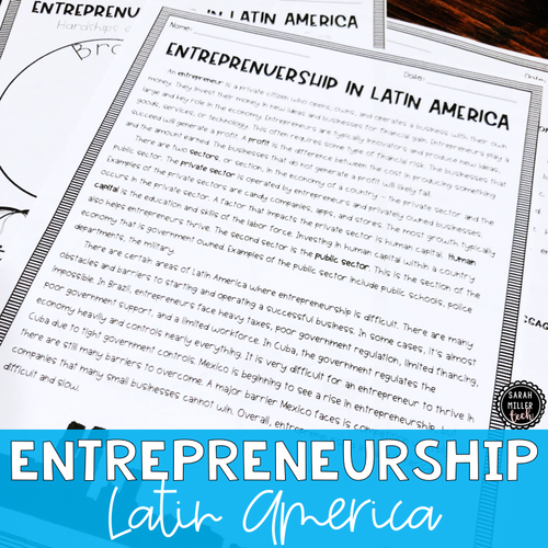 Entrepreneurship in Latin America Reading Activity (SS6E3, SS6E3e ...
