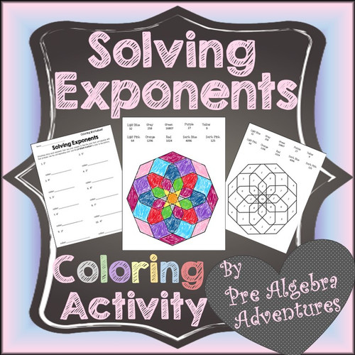 Solving Exponents Coloring Activity - Amped Up Learning