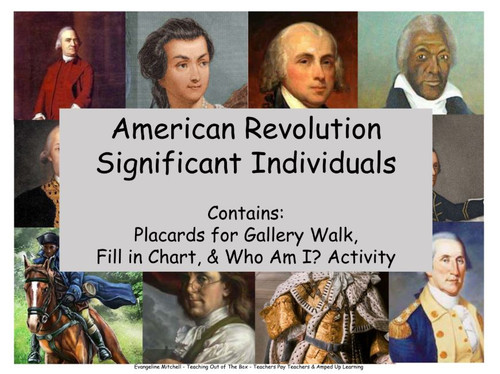 American Revolution People: Gallery Walk - Amped Up Learning