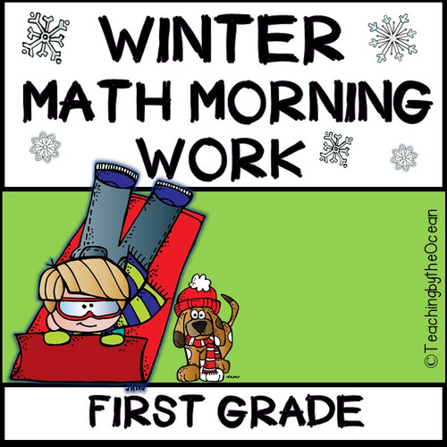1st Grade Morning Work - Math - Winter - Amped Up Learning