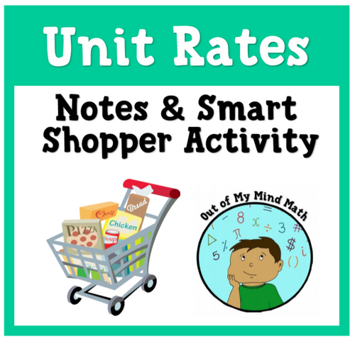 Unit Rates Notes and Smart Shopper Activity - Amped Up Learning