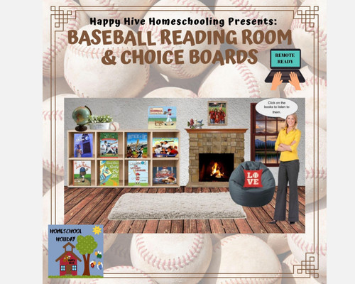 Baseball Virtual Classroom / Reading Room with Choice Board Activities