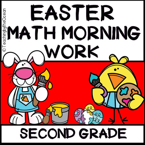 2nd Grade Morning Work – Math – Easter - Amped Up Learning