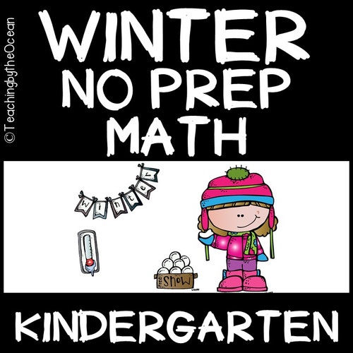 Kindergarten Math NO PREP - Winter - Amped Up Learning
