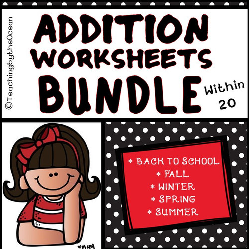 Addition to 20 Fact Fluency Worksheets Bundle - Amped Up Learning