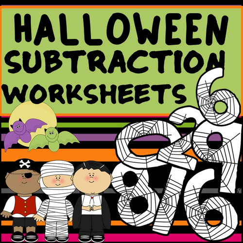 Halloween Subtraction to 20 Fact Fluency Worksheets - Amped Up Learning