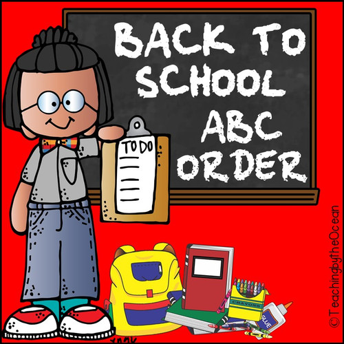 Back to School ABC Order - Amped Up Learning