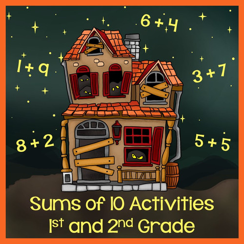 Halloween Game and Activity - Addition - Find Sums of 10 - 1st and 2nd ...
