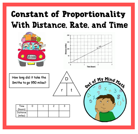 Constant of Proportionality with Distance, Rate, and Time
